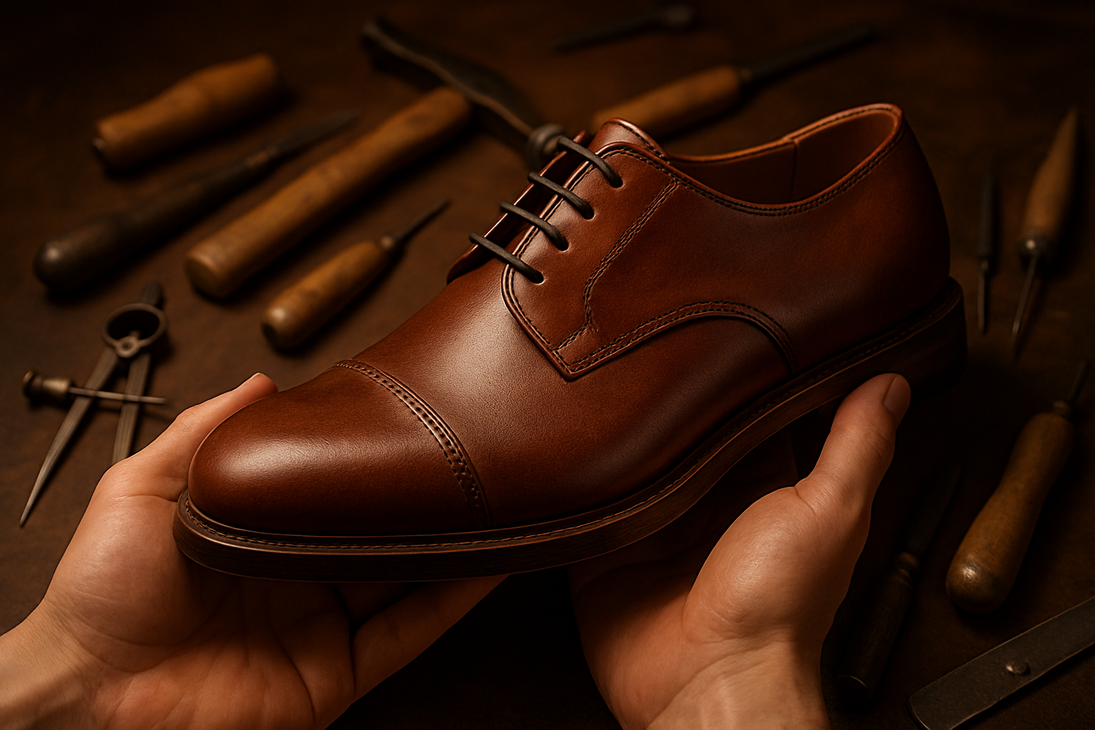 Handmade Leather Derby Shoes – Men & Women, Custom Designs